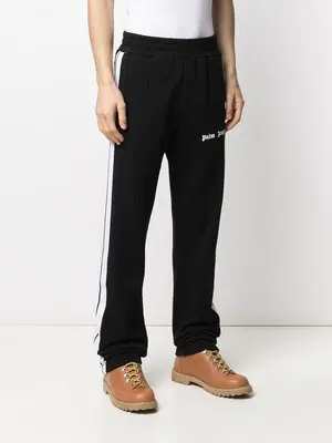 Palm Angels Fleece Track Pants - Black