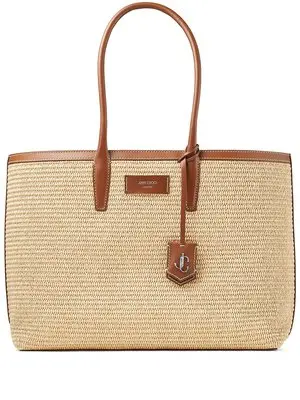 JIMMY CHOO Nine2five Raffia Tote Bag