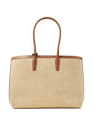 JIMMY CHOO Nine2five Raffia Tote Bag
