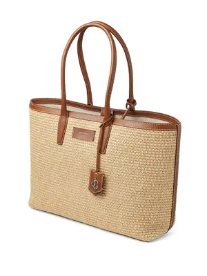JIMMY CHOO Nine2five Raffia Tote Bag