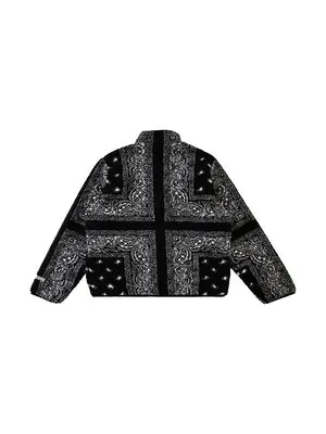 Supreme Reversible Bandana Fleece Jacket - Black