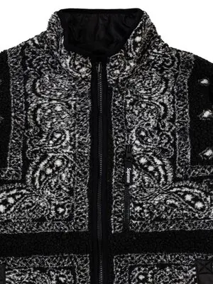 Supreme Reversible Bandana Fleece Jacket - Black