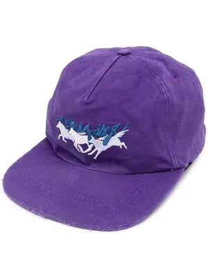 Off-White Embroidered Logo Cap - Purple