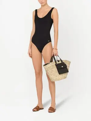 Dolce & Gabbana Logo One-piece Swimsuit - Black