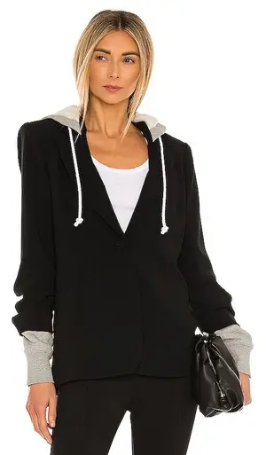Cinq À Sept Hooded Khloe Jacket In Black