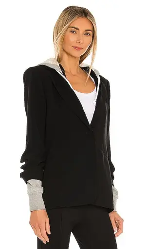 Cinq À Sept Hooded Khloe Jacket In Black
