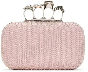 Alexander McQueen Alexander McQueen Pink Skull Four Ring Clutch - Complete Price