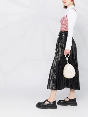 Red Valentino Houndstooth-pattern Bustier Bodysuit