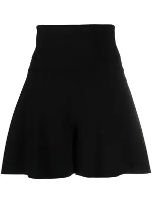 Stella McCartney High-waist Knitted Shorts - Black