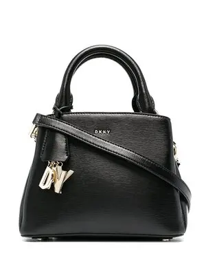 Dkny Paige Logo-charm Crossbody-bag - Black