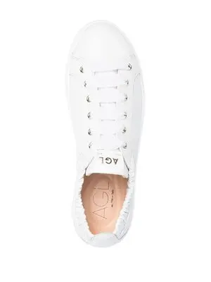 Agl Elasticated Ankle Low-top Sneakers - White