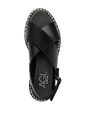 Agl Marta Criss-cross Sandals - Black