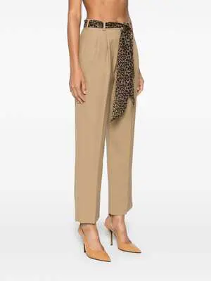 Saint Laurent Pleated Trousers - Neutrals