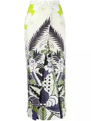 Valentino Garavani World Arazzo Print Midi Skirt