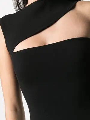 Gauge81 One-shoulder Cut-out Fitted Dress