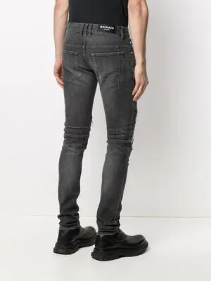 Balmain Ripped Detailing Slim-fit Jeans