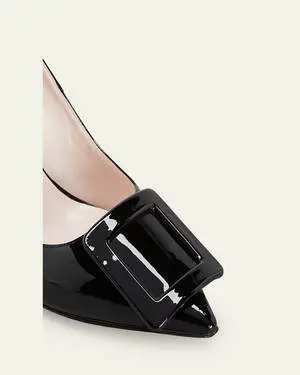 ROGER VIVIER 65mm Patent Leather Buckle Pumps
