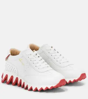 CHRISTIAN LOUBOUTIN Loubishark Leather Sneakers - White