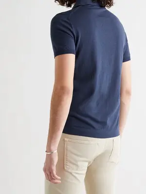 Loro Piana Cotton Polo Shirt - Blue