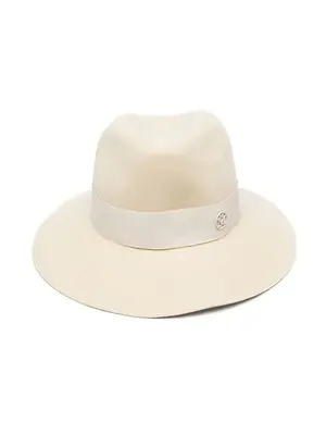 MAISON MICHEL Henrietta Wool Felt Fedora Hat - Neutrals