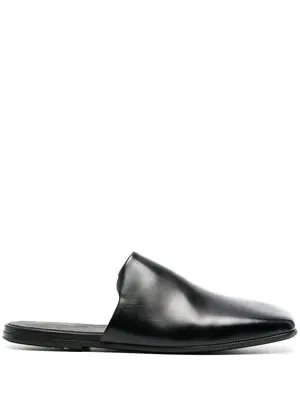 Marsèll Squared-toe Flat Leather Mules