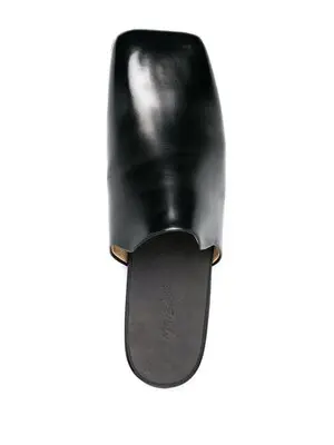Marsèll Squared-toe Flat Leather Mules