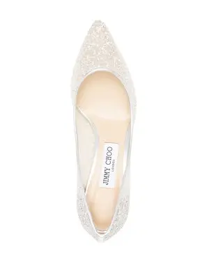 JIMMY CHOO Romy 60mm Glitter-embellished Pumps