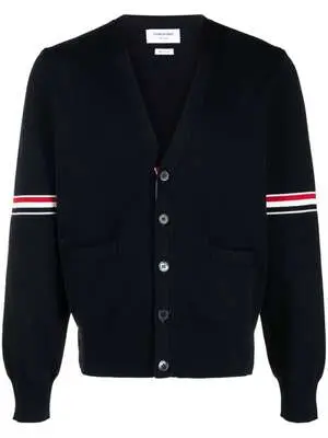 Thom Browne Tricolour 4-bar Cardigan - Blue