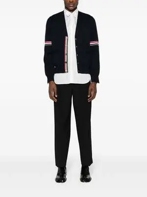 Thom Browne Tricolour 4-bar Cardigan - Blue