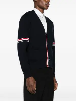 Thom Browne Tricolour 4-bar Cardigan - Blue