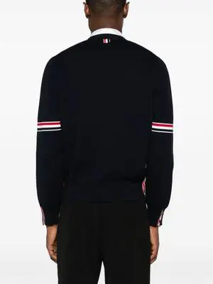 Thom Browne Tricolour 4-bar Cardigan - Blue
