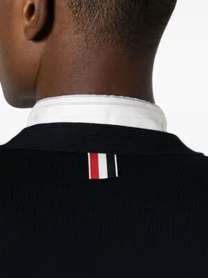 Thom Browne Tricolour 4-bar Cardigan - Blue