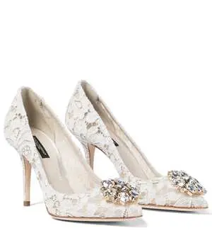 Dolce & Gabbana Bellucci Swarovski®-embellished Lace Pumps