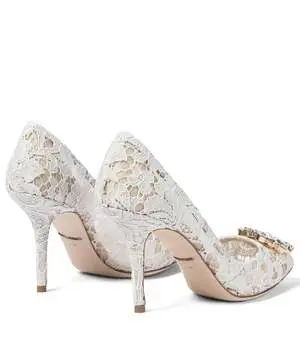 Dolce & Gabbana Bellucci Swarovski®-embellished Lace Pumps