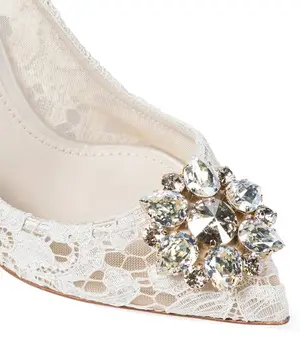Dolce & Gabbana Bellucci Swarovski®-embellished Lace Pumps
