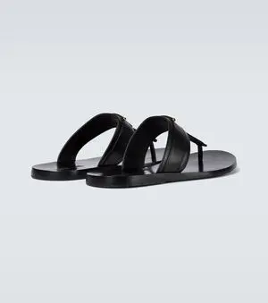 TOM FORD Leather Thong Sandals - Black