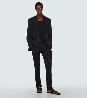 TOM FORD Leather Thong Sandals - Black