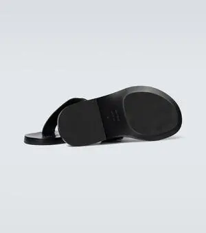 TOM FORD Leather Thong Sandals - Black