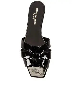 Saint Laurent Tribute Nu Pieds Flat Sandals - Noir