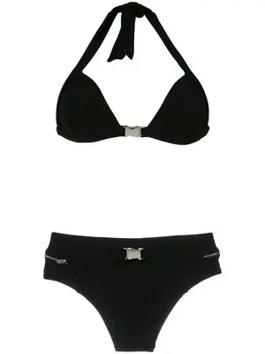 AMIR SLAMA Buckle Detail Two Piece Bikini Set