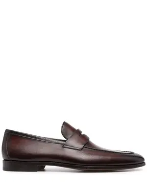 Magnanni Leather Penny Loafers - Brown