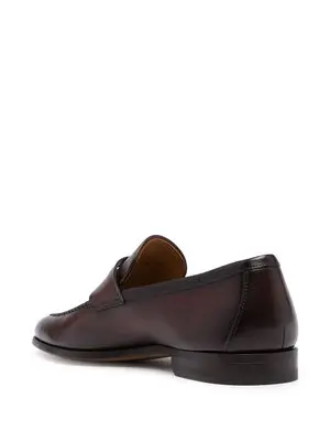 Magnanni Leather Penny Loafers - Brown