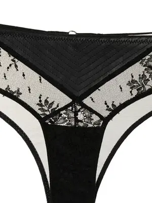FLEUR DU MAL Embroidered Vegan-leather Hipster Briefs