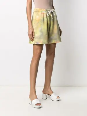 MSGM Tie-dye Track Shorts - Yellow