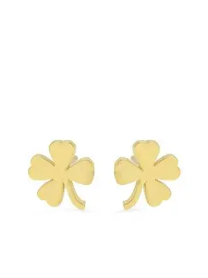 JENNIFER MEYER 18kt Yellow Mini Clover Stud Earrings - Gold