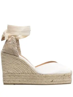 CastaÑer Chiara Espadrille Wedges - White