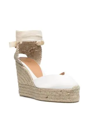 CastaÑer Chiara Espadrille Wedges - White
