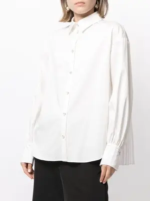 ADEAM Camellia Pleated Poplin Shirt