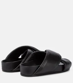 JIL SANDER Quilted Leather Sandals - Black
