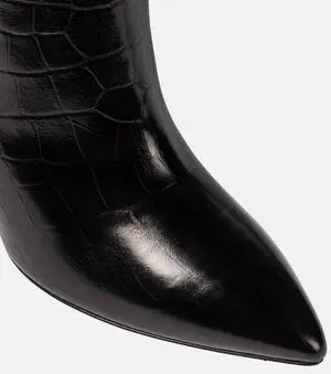 Paris Texas Croc-effect Leather Knee-high Boots